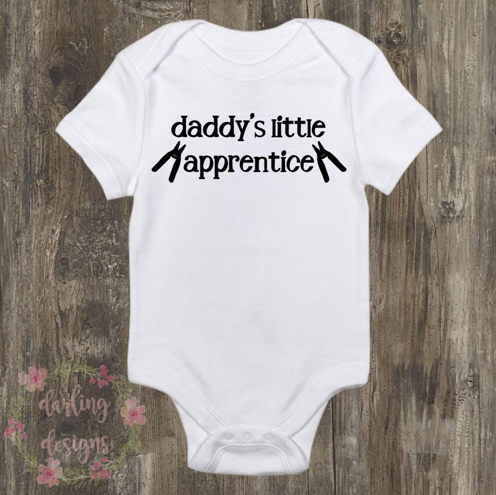 Daddy's Little Apprentice Electrician Gerber® Onesies® Brand White Baby ...
