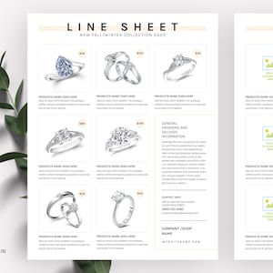Line Sheet Template Minimalist Modern Line Sheet Wholesale Inventory ...