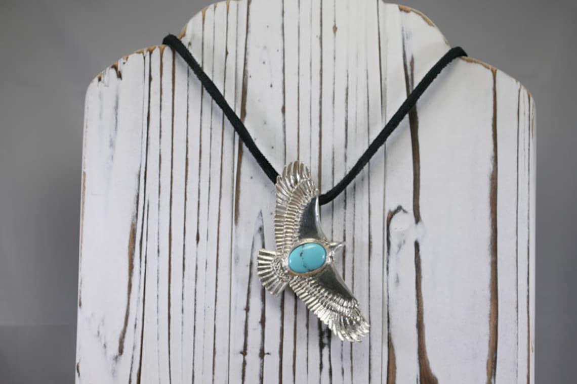 Eagle Turquoise Pendant / Necklace / Charm | Etsy