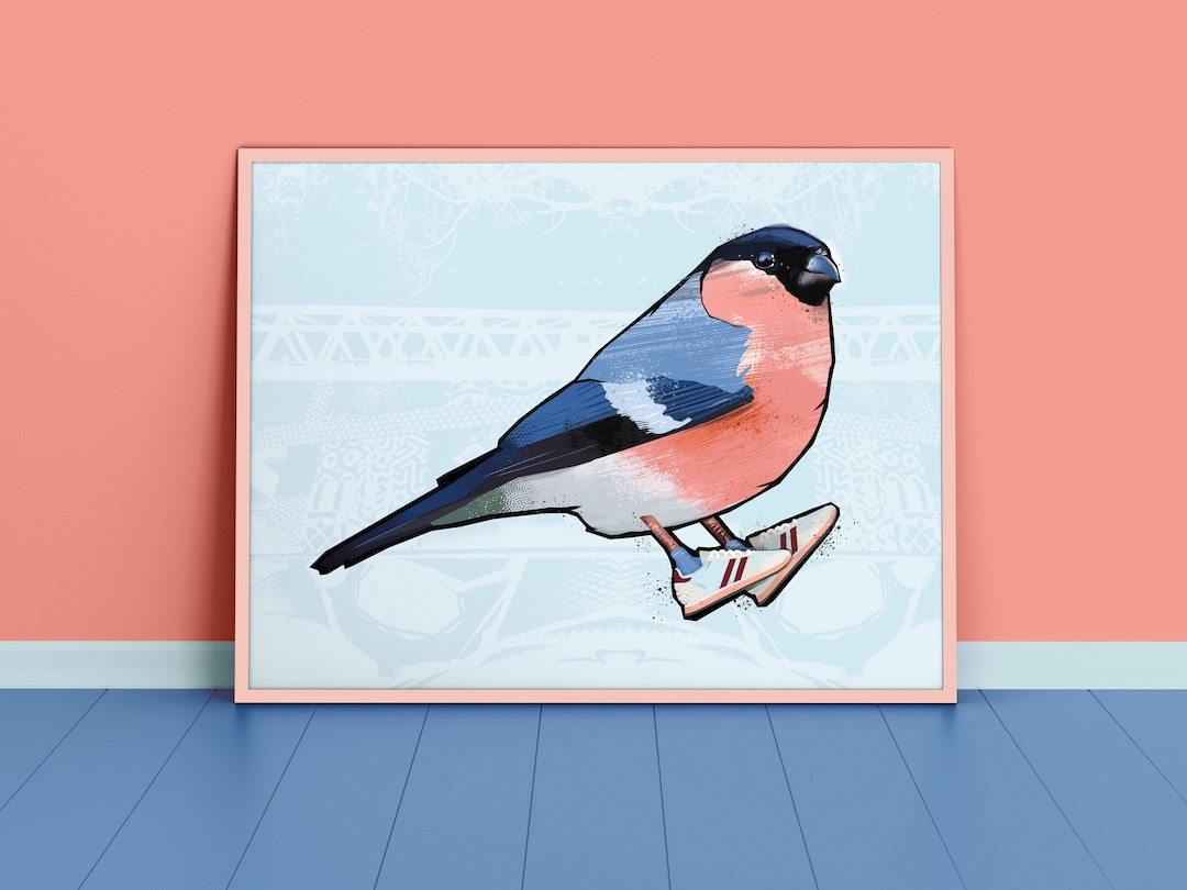 Bullfinch Print, British Birds, Bird Print, Bird Illustration, Bird ...