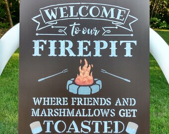 Fire Pit Sign - Etsy