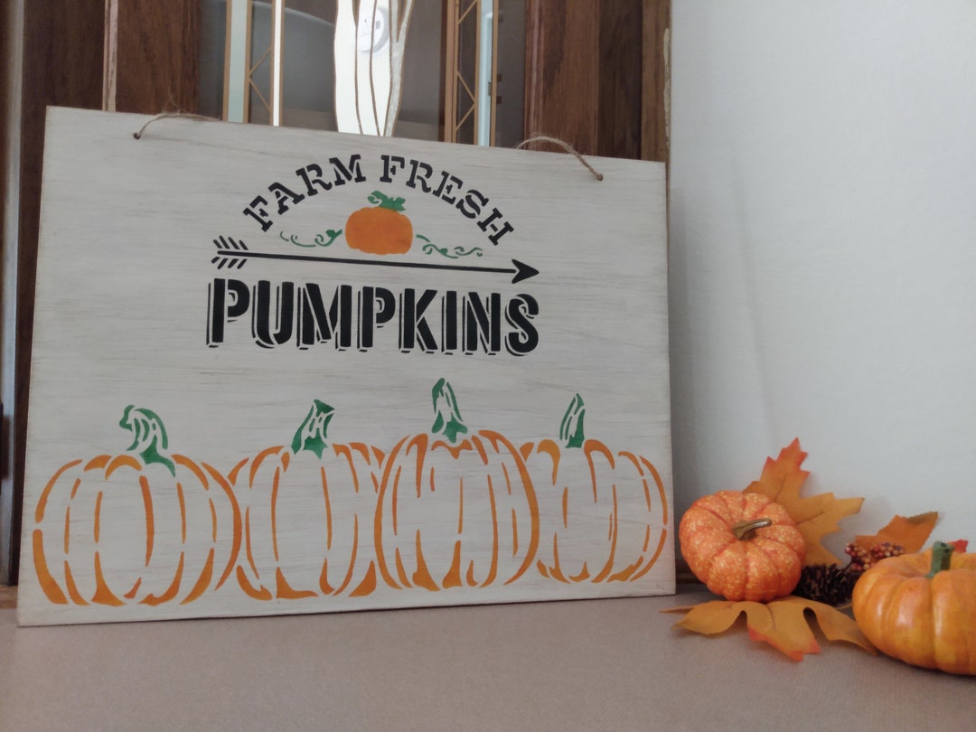 Rustic Farmhouse Pumpkin Decor Farm Fresh Pumpkins Sign Fall - Etsy