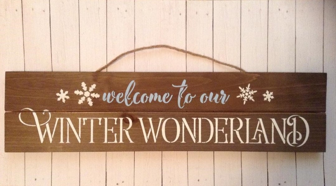 Winter Wonderland Christmas Decoration, Rustic Wood Christmas Signs for ...