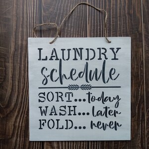 Rustic Laundry Sign, Funny Laundry Room Sign, Modern Farmhouse Decor ...