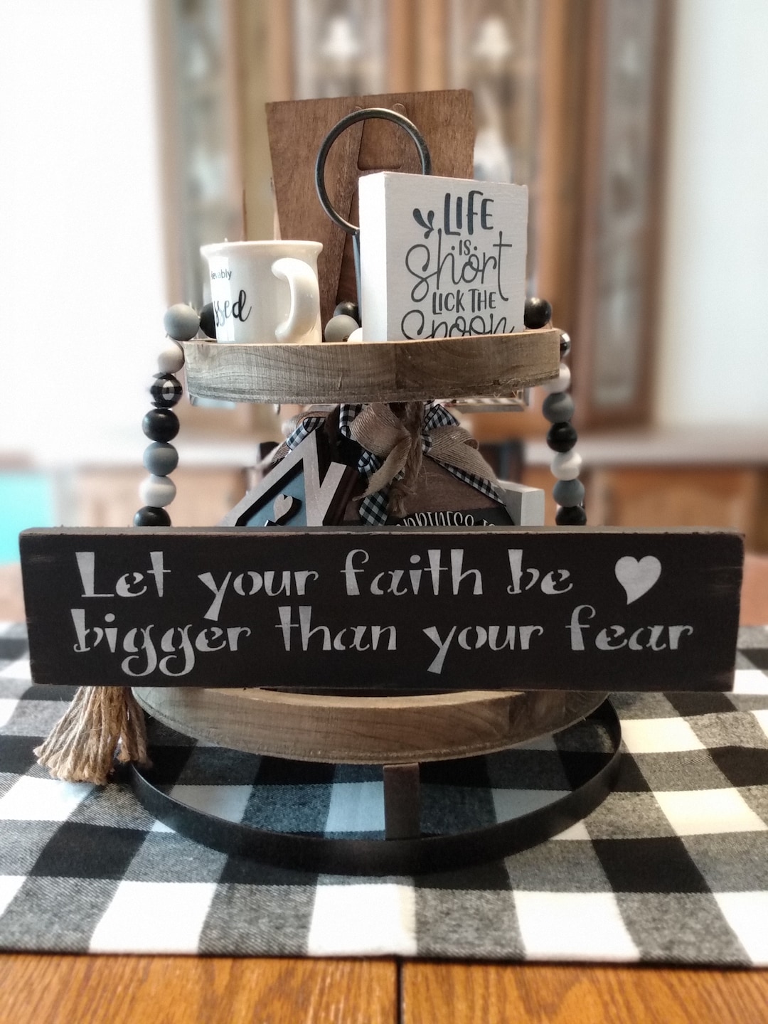 Rustic Farmhouse Faith Sign: Inspirational Wood Decor - Etsy