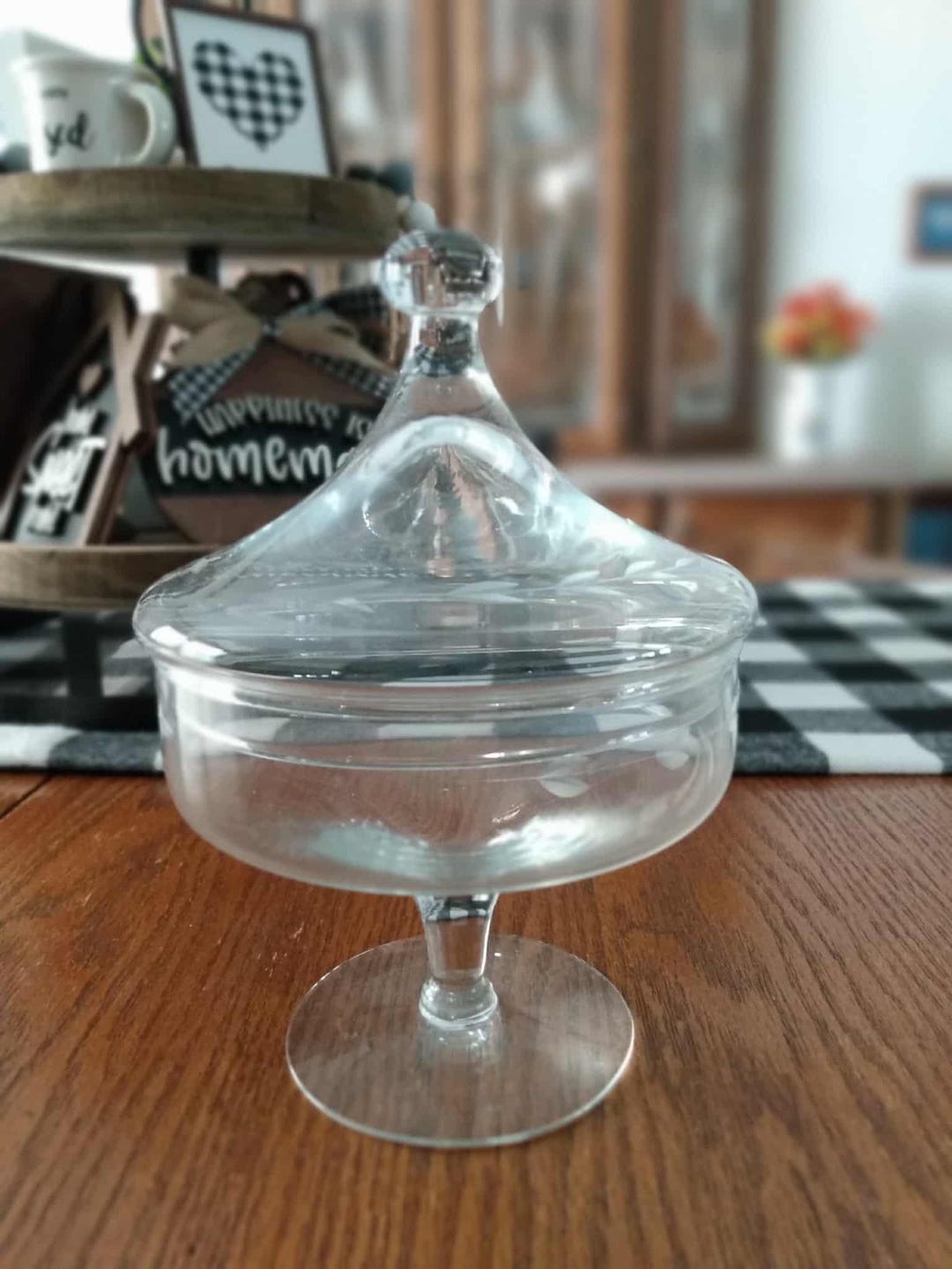 Vintage 1970's Princess House Heritage Pedestal Candy Dish With Lid ...
