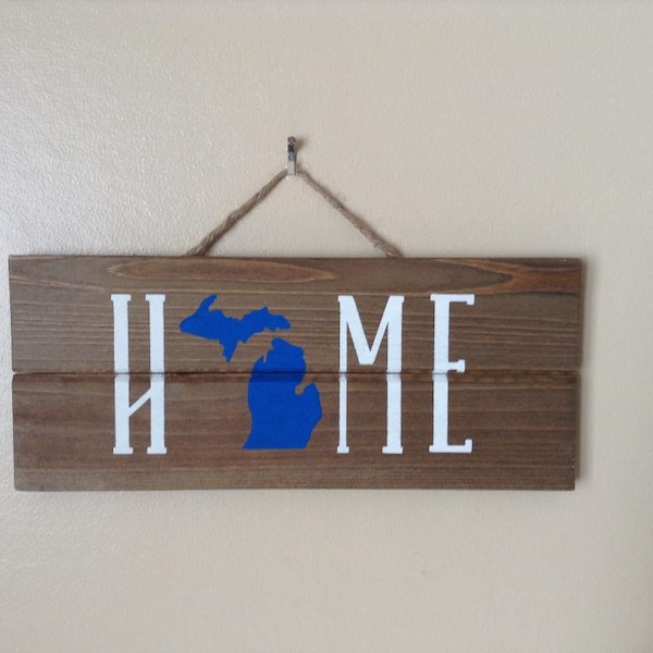 Michigan Home Sign - Etsy