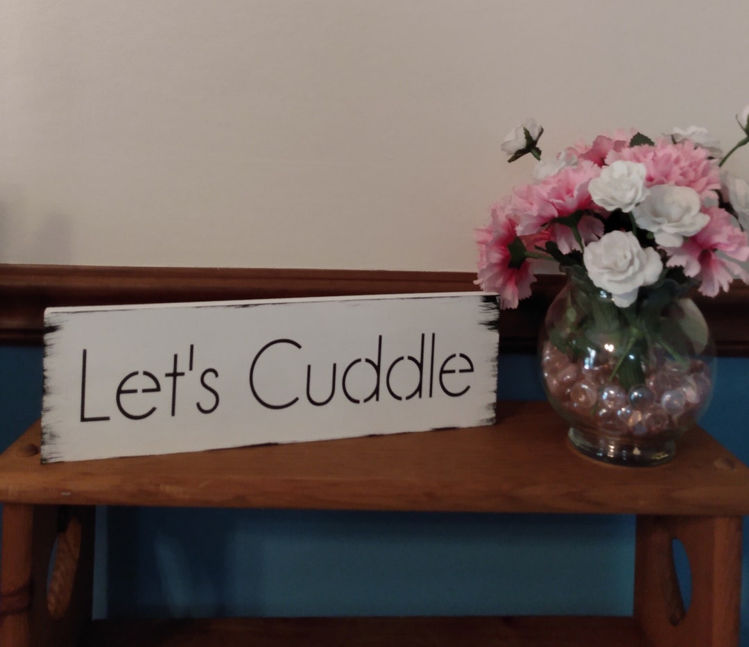 Rustic Farmhouse Decor, Let's Cuddle Sign, Bedroom Decor Signs, Gifts ...