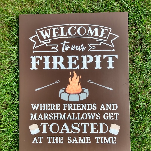 Fire Pit Sign - Etsy
