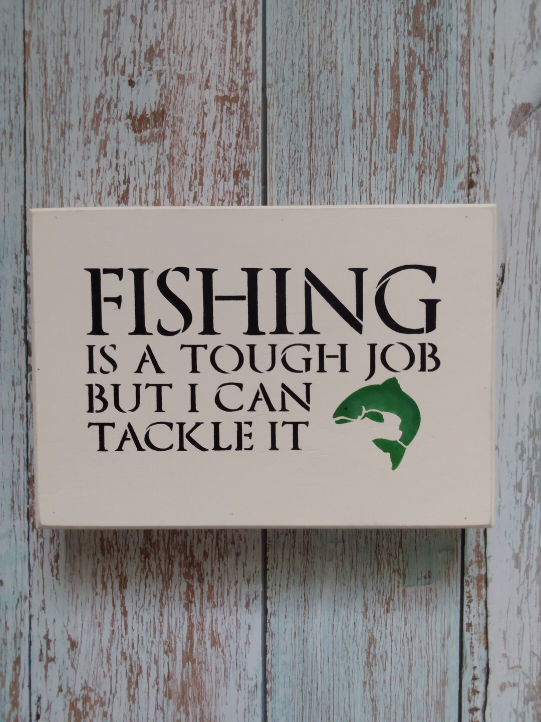 Funny Fishing Sign, Man Cave Sign, Gift for Dad, Husband Fishing Gift ...