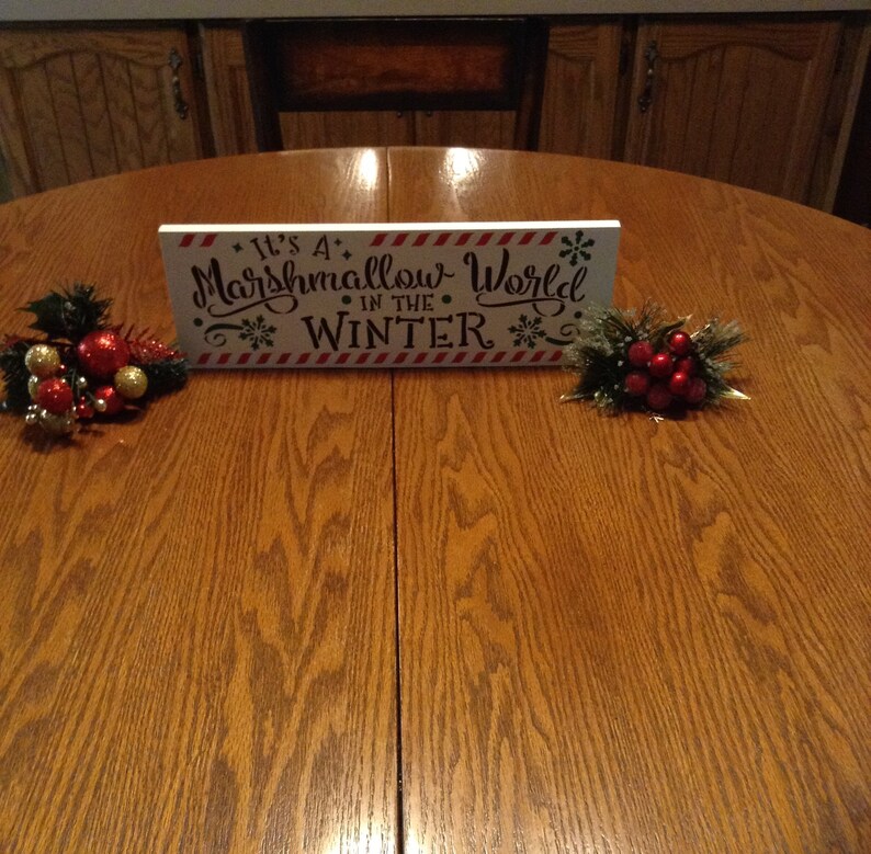 Hand-painted Christmas Kitchen Wood Sign: Holiday Decor (14x5) - Etsy