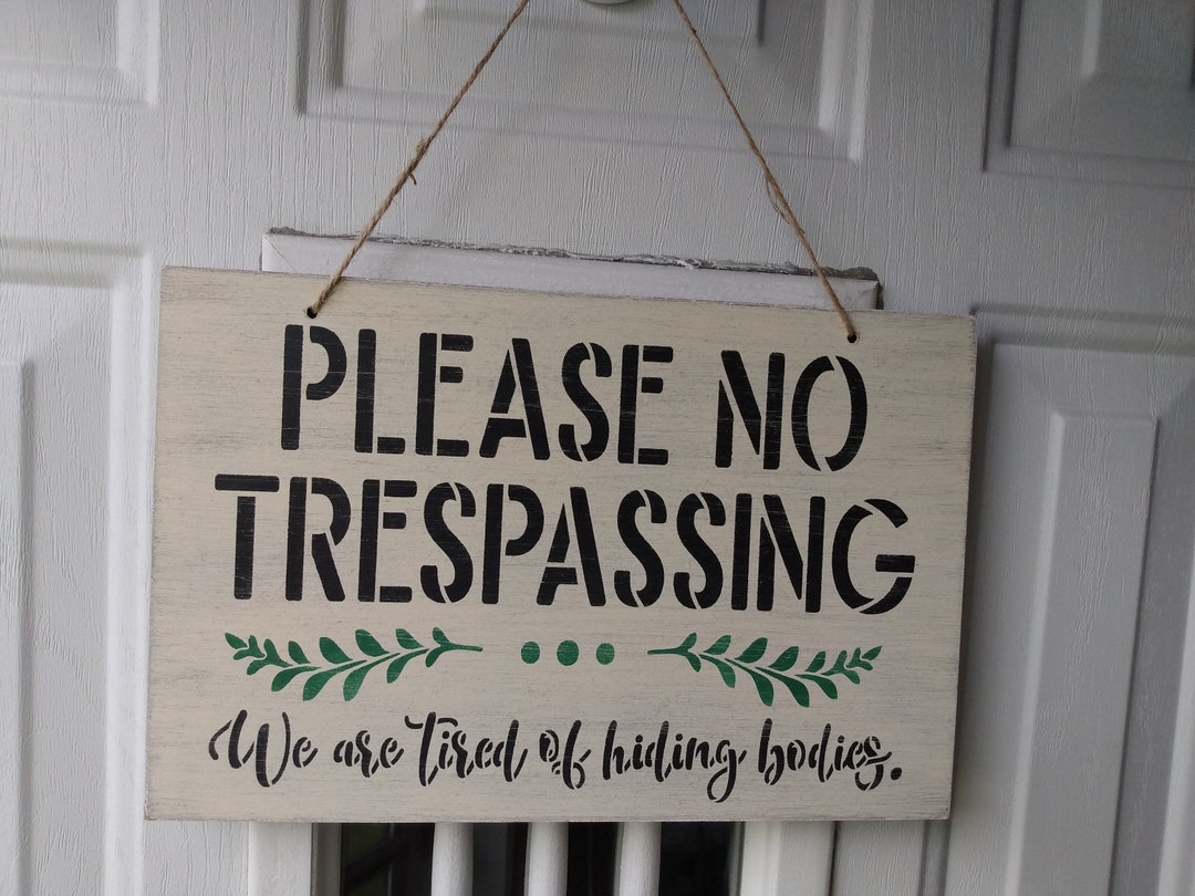 Funny Welcome Sign, Front or Back Door Sign, Funny Door Hanger, No ...