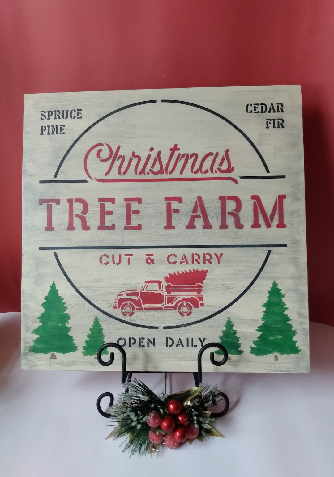 Christmas Tree Farm Sign for Home, Farmhouse Christmas Sign, Christmas ...