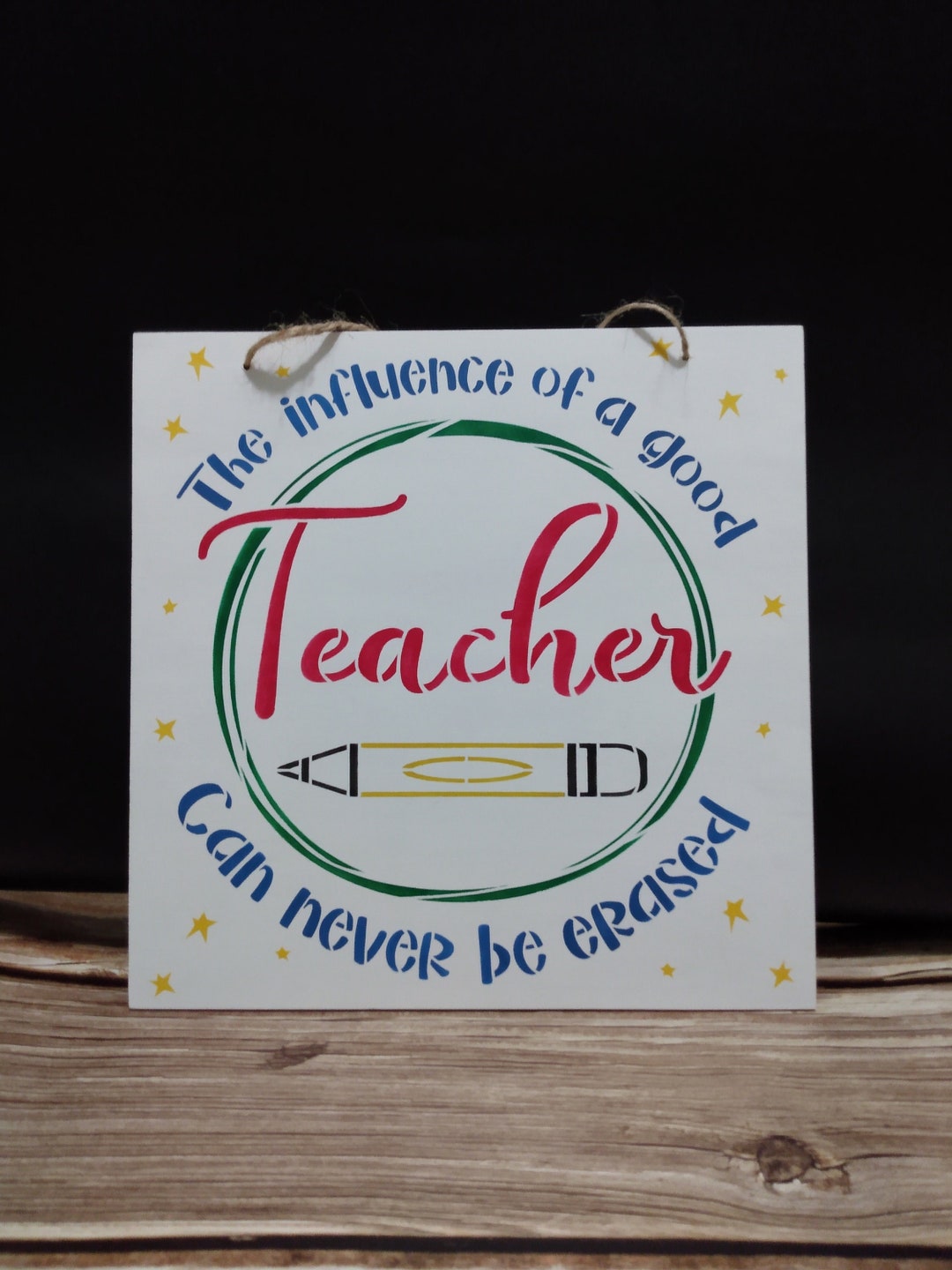 Teacher Appreciation Gift: Colorful Classroom Decor, Wood Sign - Etsy