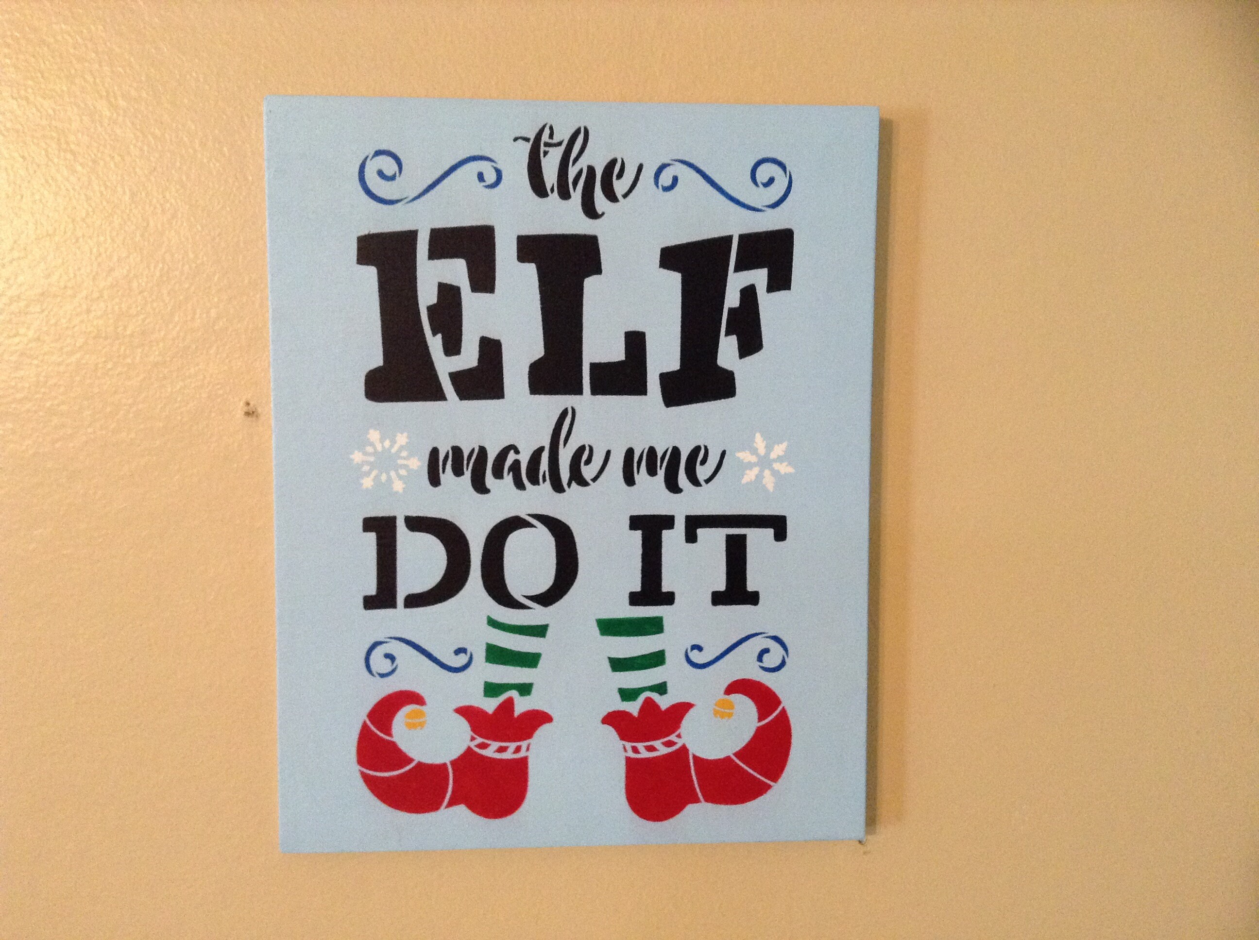 Christmas Elf Decor, Christmas Home Decor Sign, Elf Decorations, Wood ...