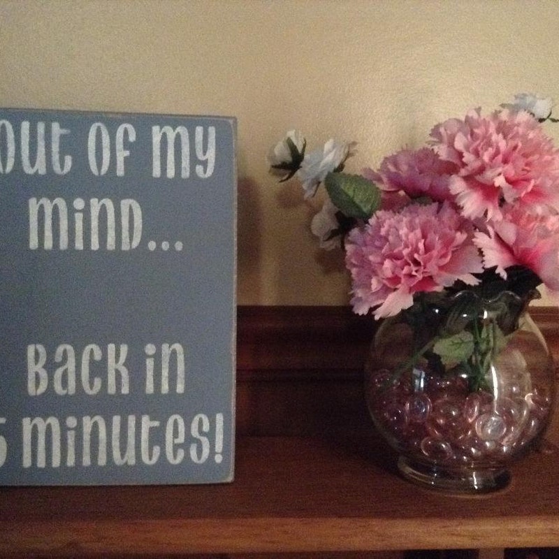 Be Back in 5 Minutes Sign - Etsy
