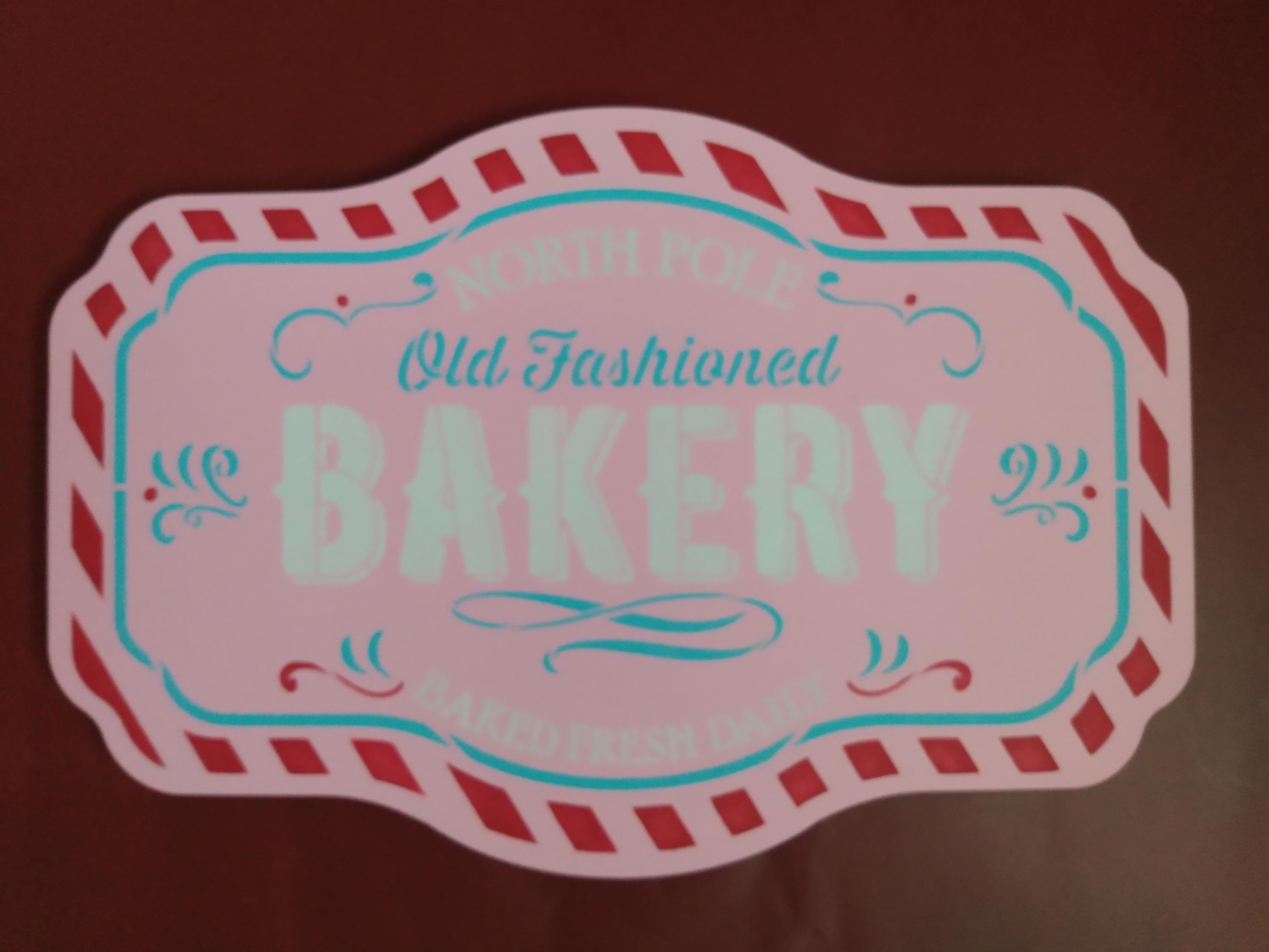 Retro North Pole Bakery Sign: Pink & Blue Christmas Decor - Etsy