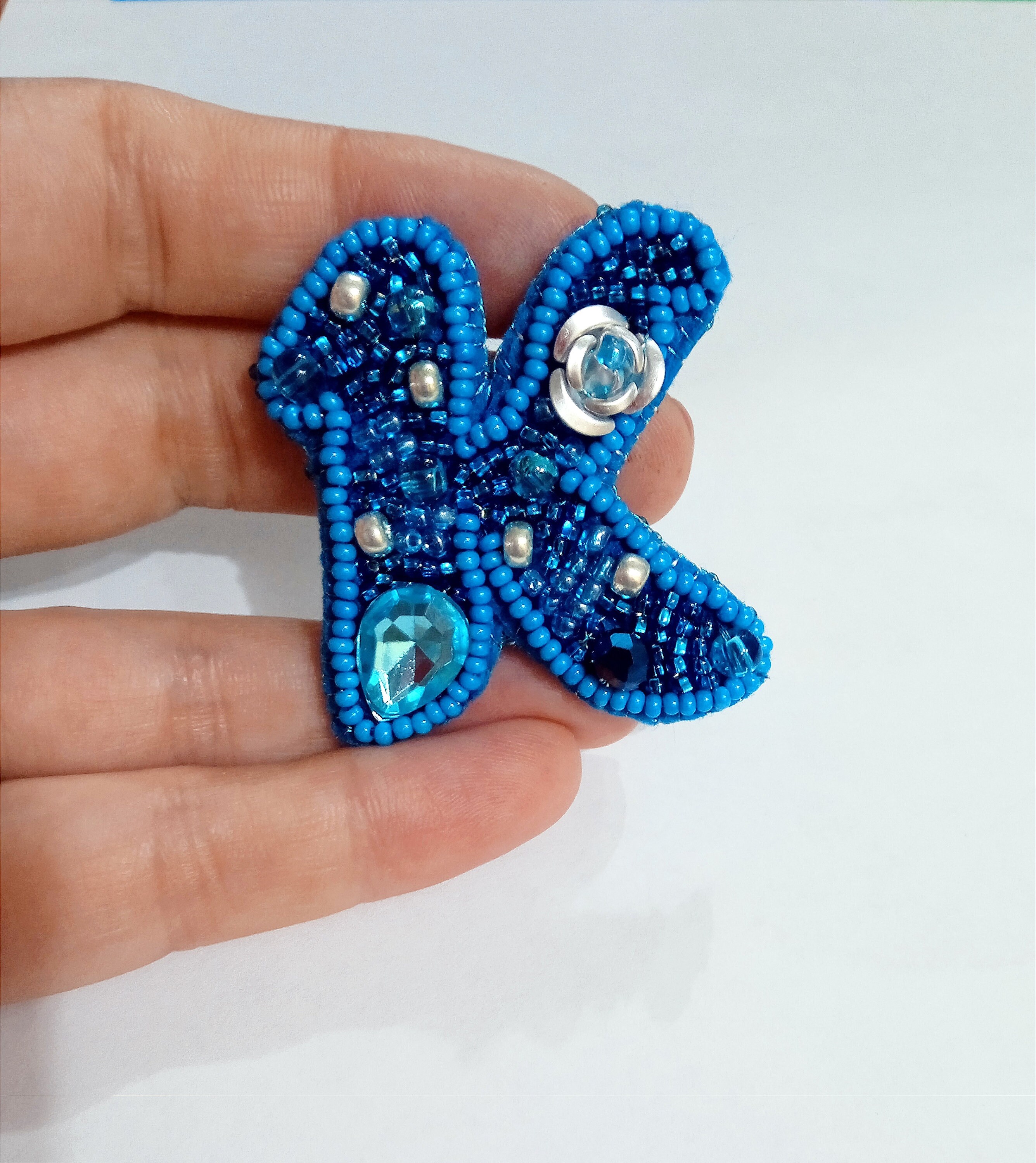 Brooch Initial Embroidered Brooch Personalized Brooch Letter - Etsy