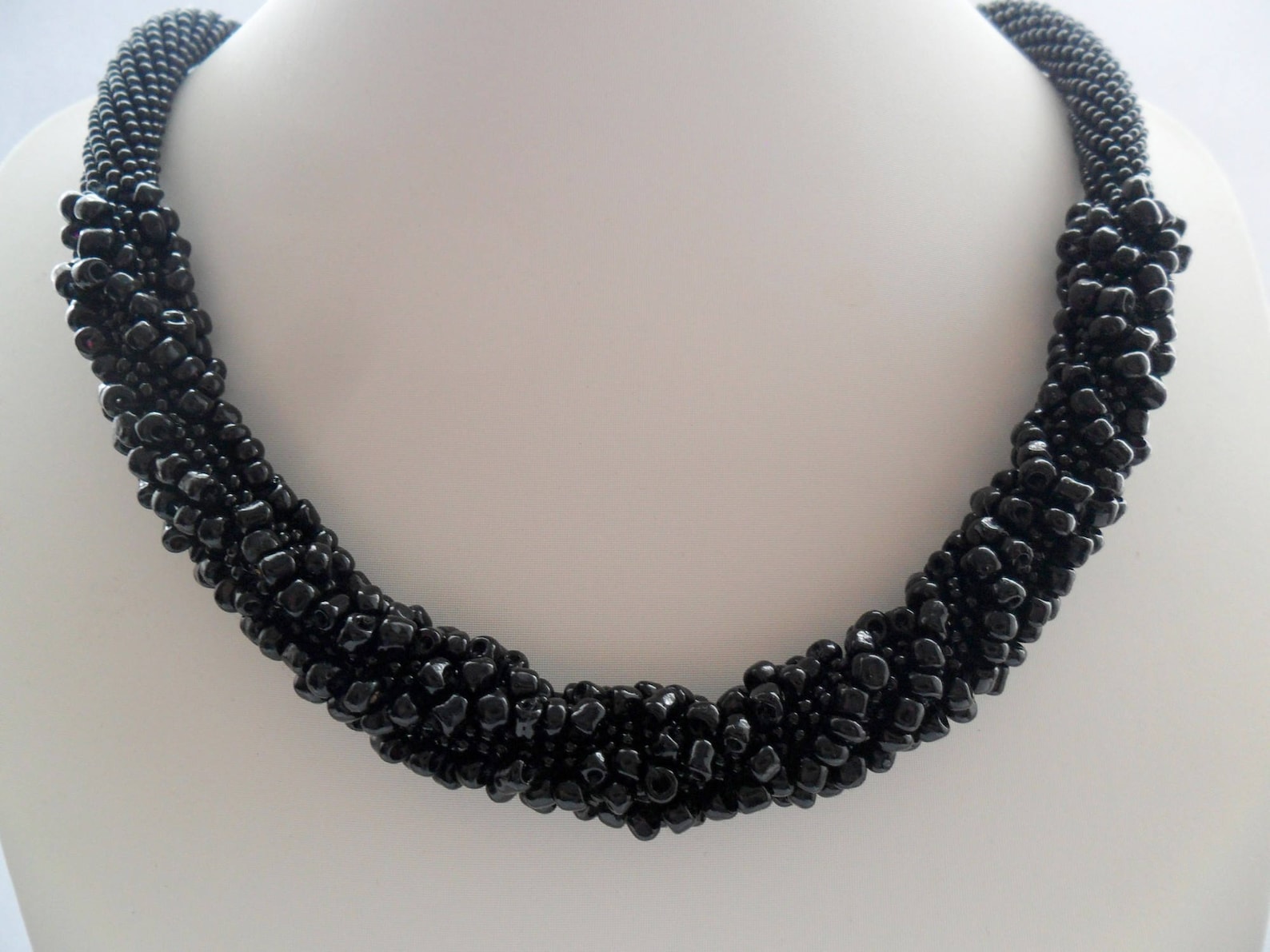 Elegant Black Beaded Necklaces for Women Gothic Black - Etsy
