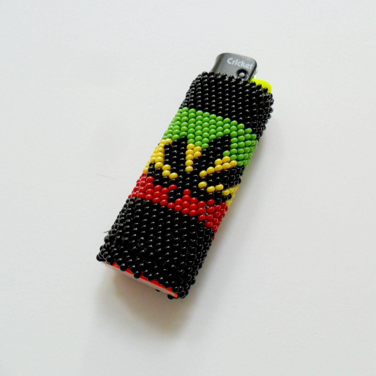 Rasta Colored Red Yellow Green Marijuana Leaf Cover for Cigarette ...