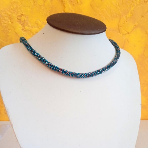 Beaded Rope Necklace - Etsy