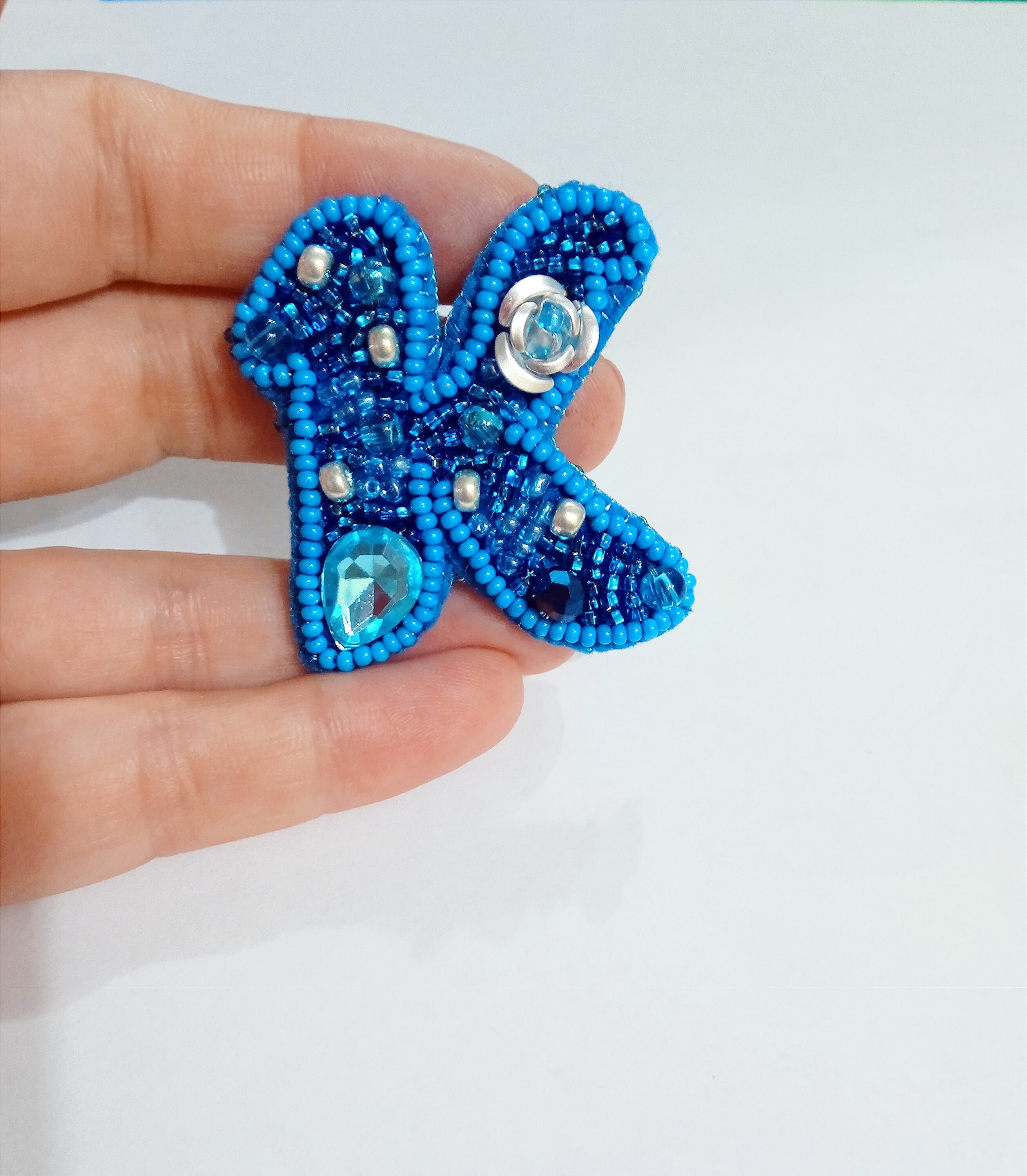 Brooch Initial Embroidered Brooch Personalized Brooch Letter - Etsy