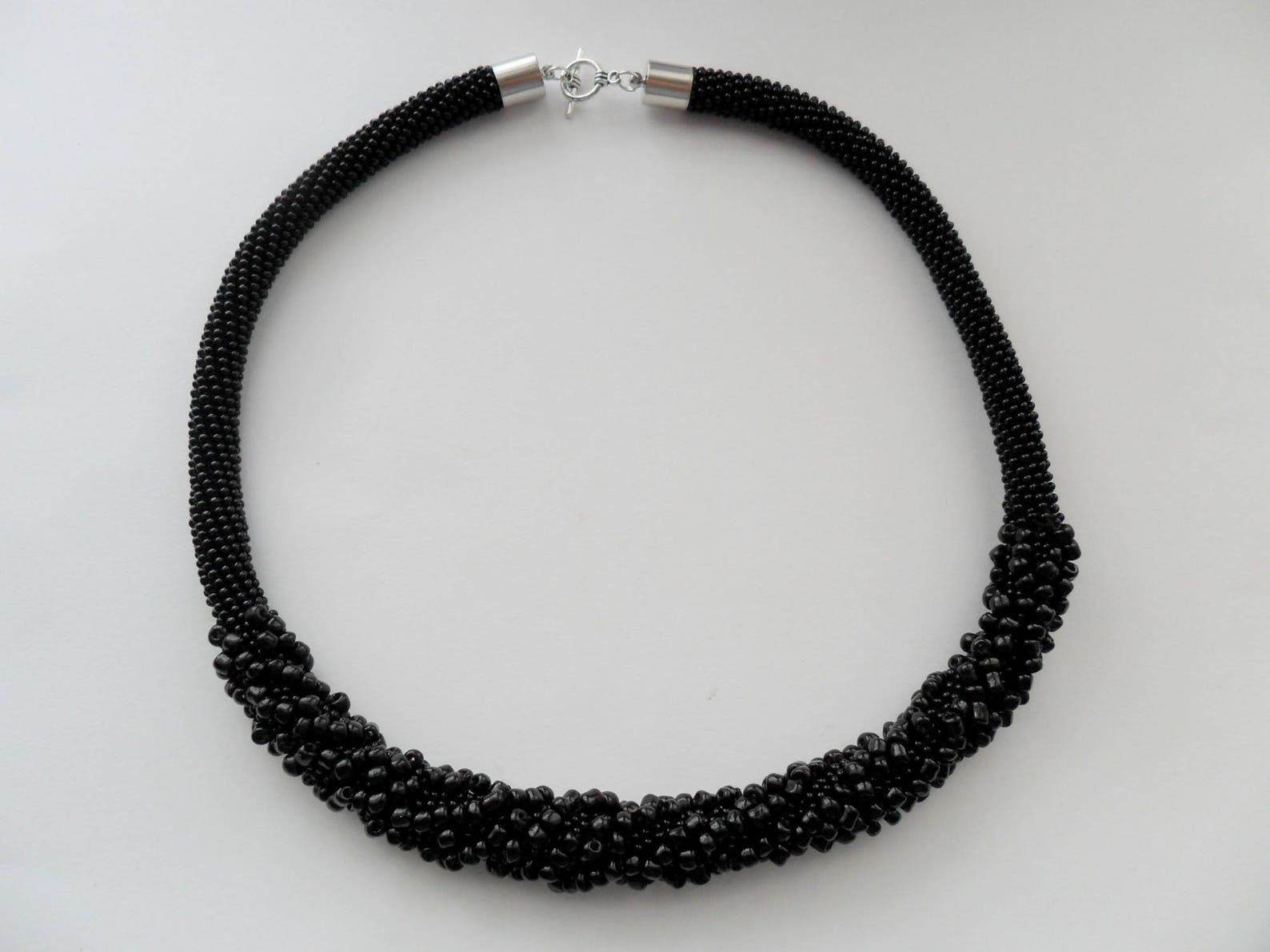 Elegant Black Beaded Necklaces for Women Gothic Black - Etsy