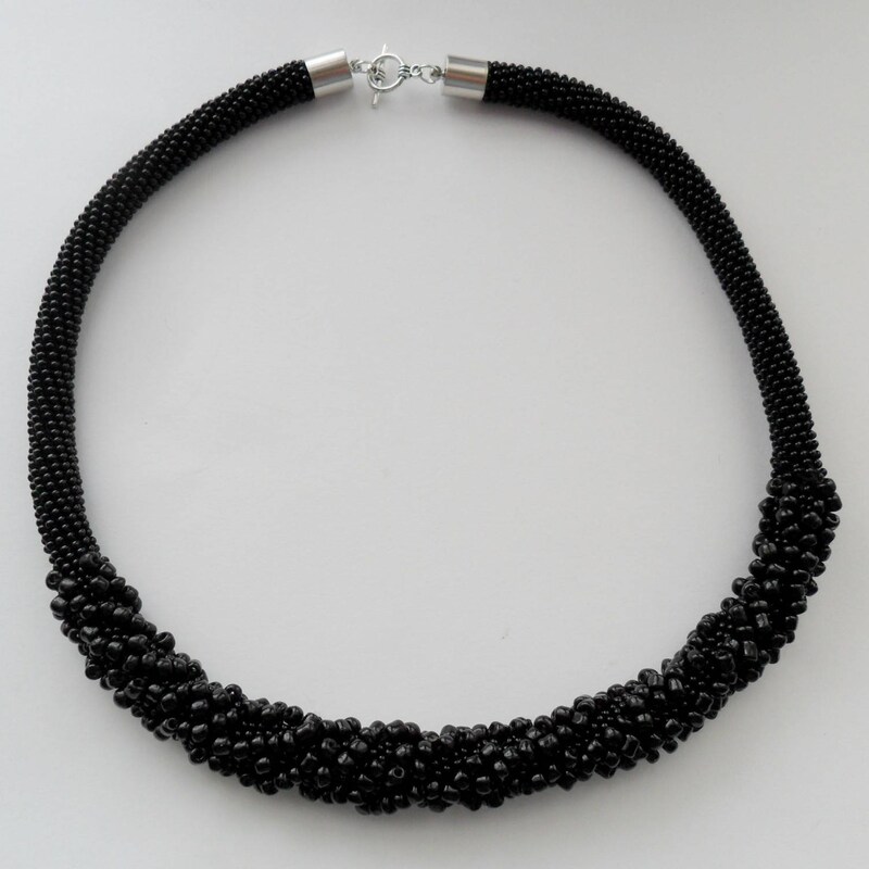 Black Beaded Necklaces for Women - Etsy