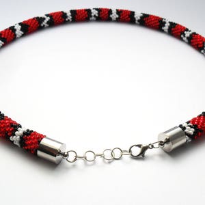 Jewelry Set Snake Skin Necklace Snake Crochet Serpent Snake Red Snake ...