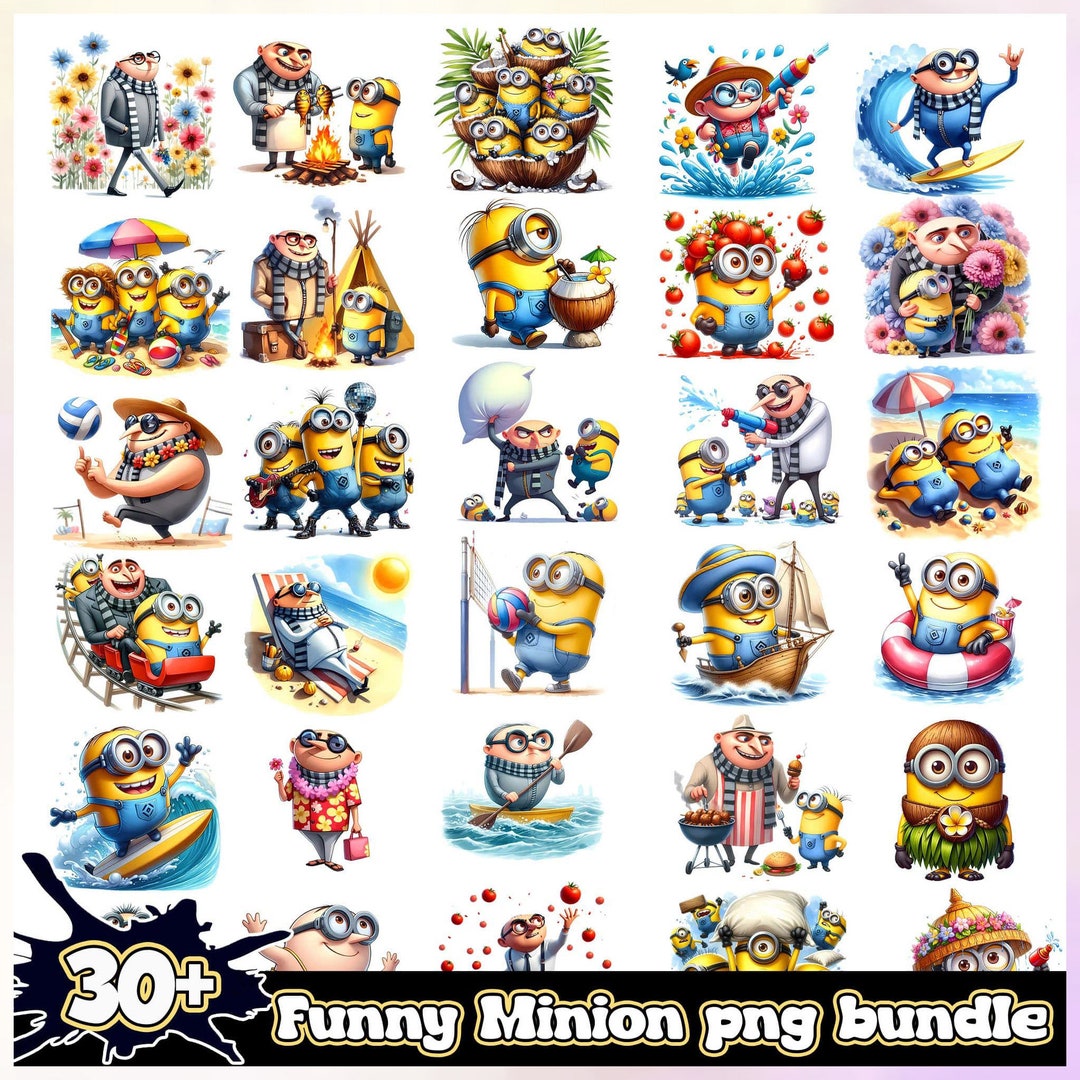 Minions Png Bundle, Minions Bundle, Minions Clipart, Minions Png, Kevin ...