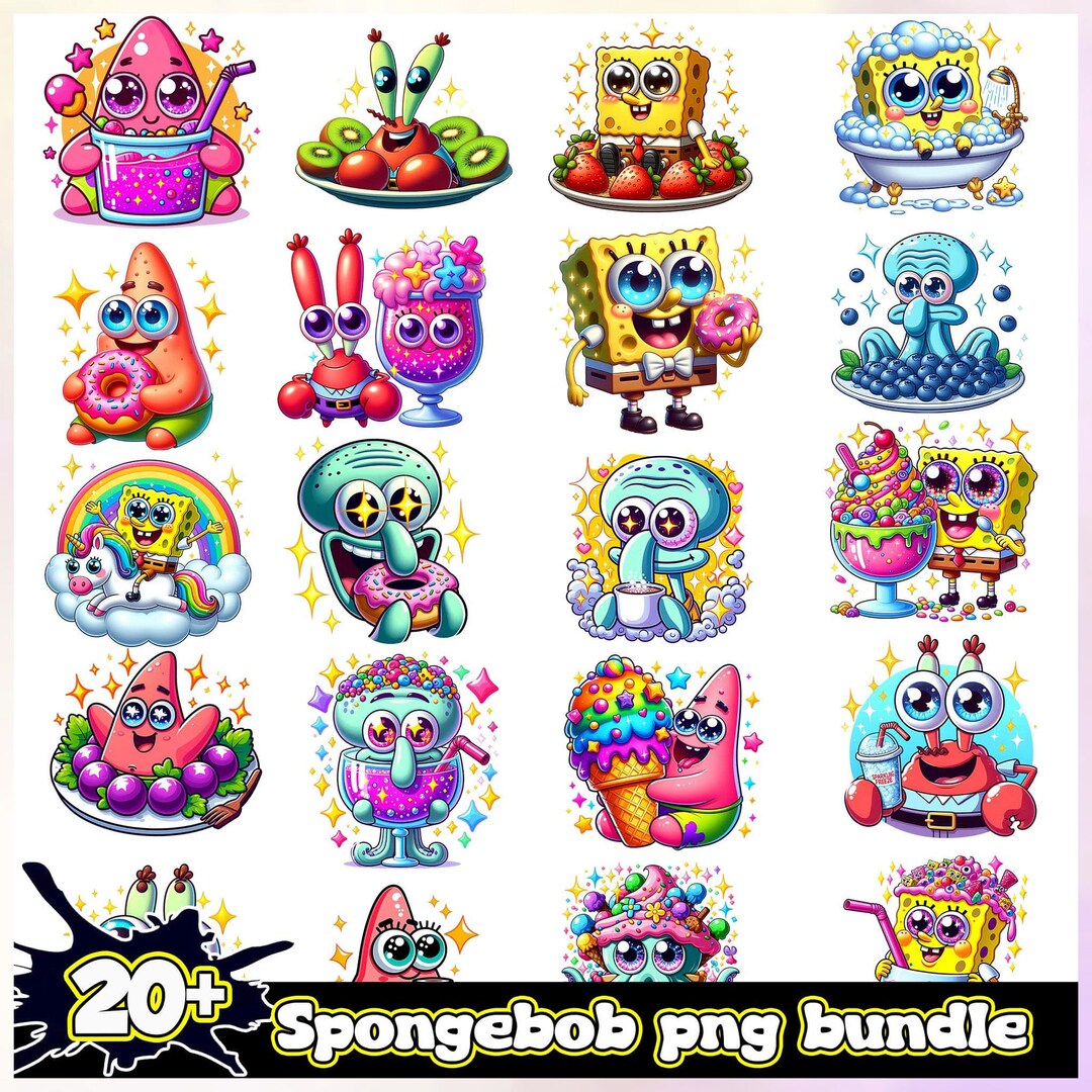 Spongebob Png Bundle Spongebob Faces Png Squarepants Png Spongebob