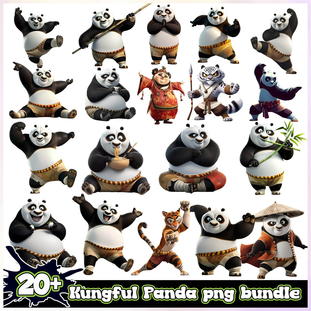 Kung Fu Panda Bundle / Kung Fu Panda Clip Art / Kung Fu Panda Birthday ...