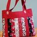 Patchwork Handbag in Red/white/black - Etsy