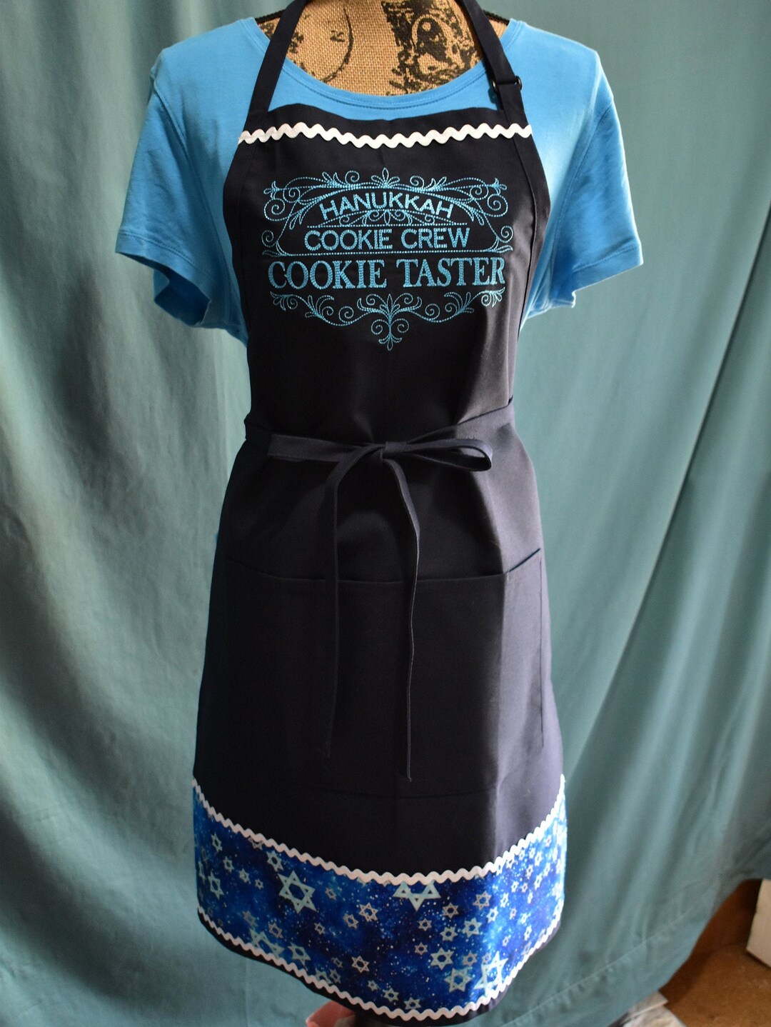 Hanukkah Cookie Crew Aprons in Navy Blue - Etsy