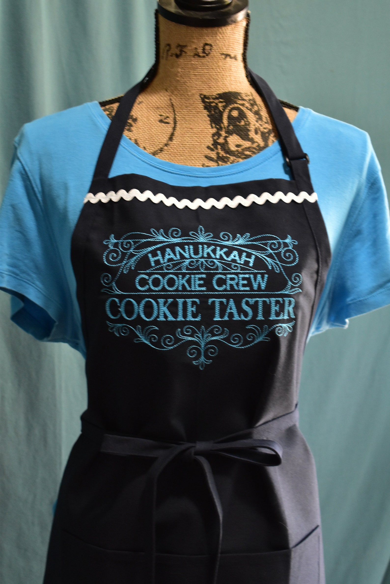 Hanukkah Cookie Crew Aprons in Navy Blue - Etsy