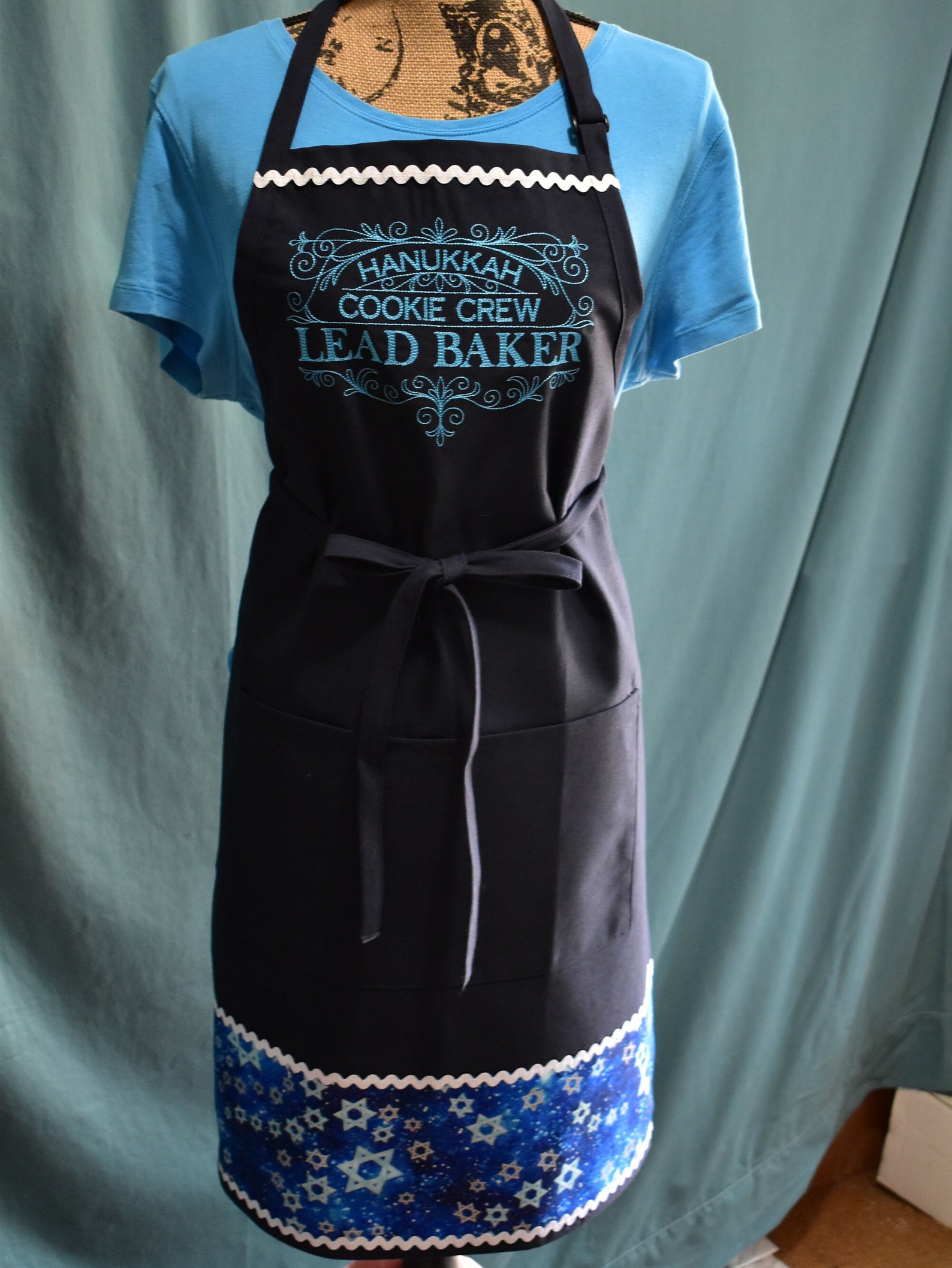 Hanukkah Cookie Crew Aprons in Navy Blue - Etsy