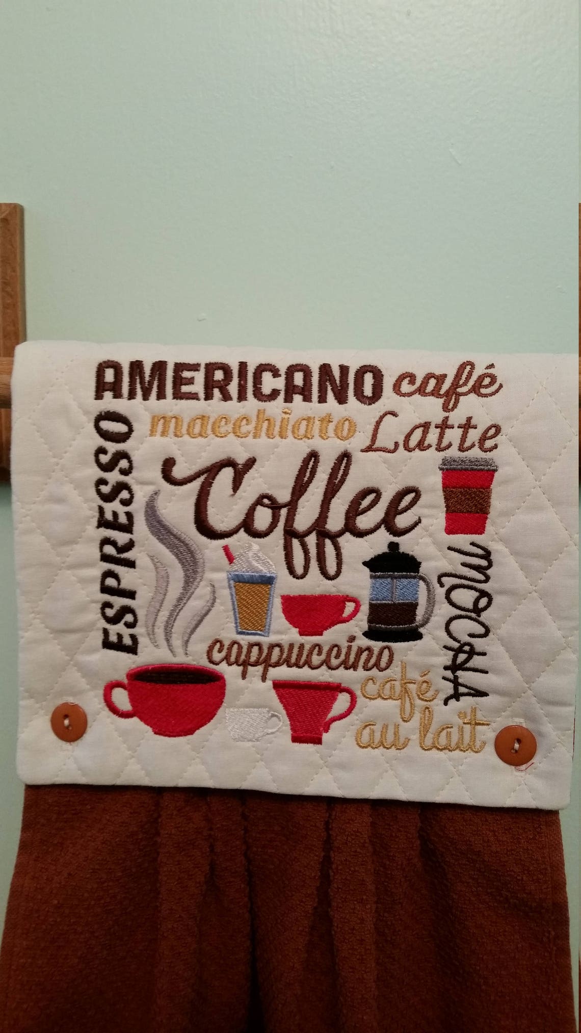 Cafe Americano Coffee Themed Kitchen Towel - Etsy