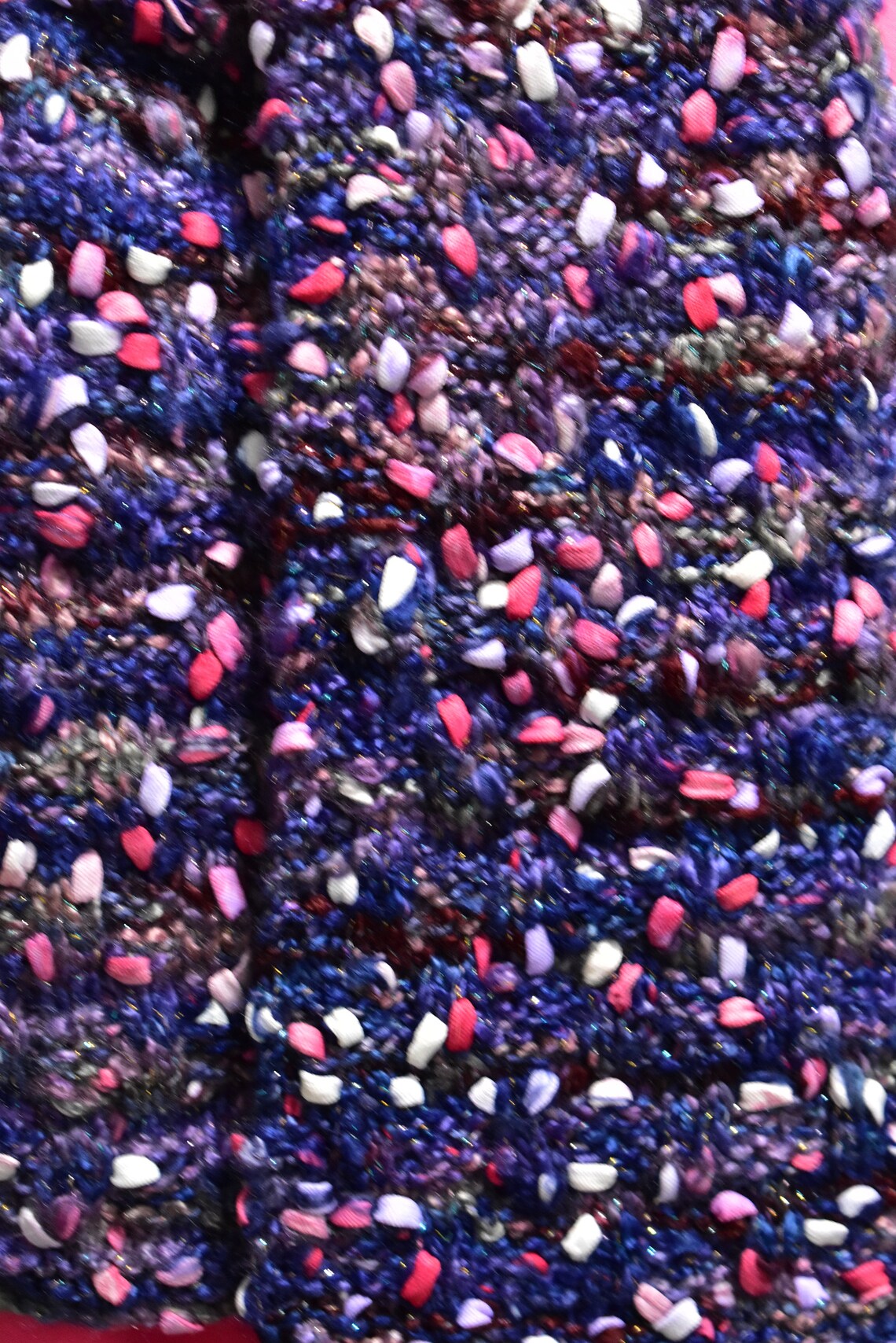 Sparkly Purple 52 Hand Knit Scarf - Etsy