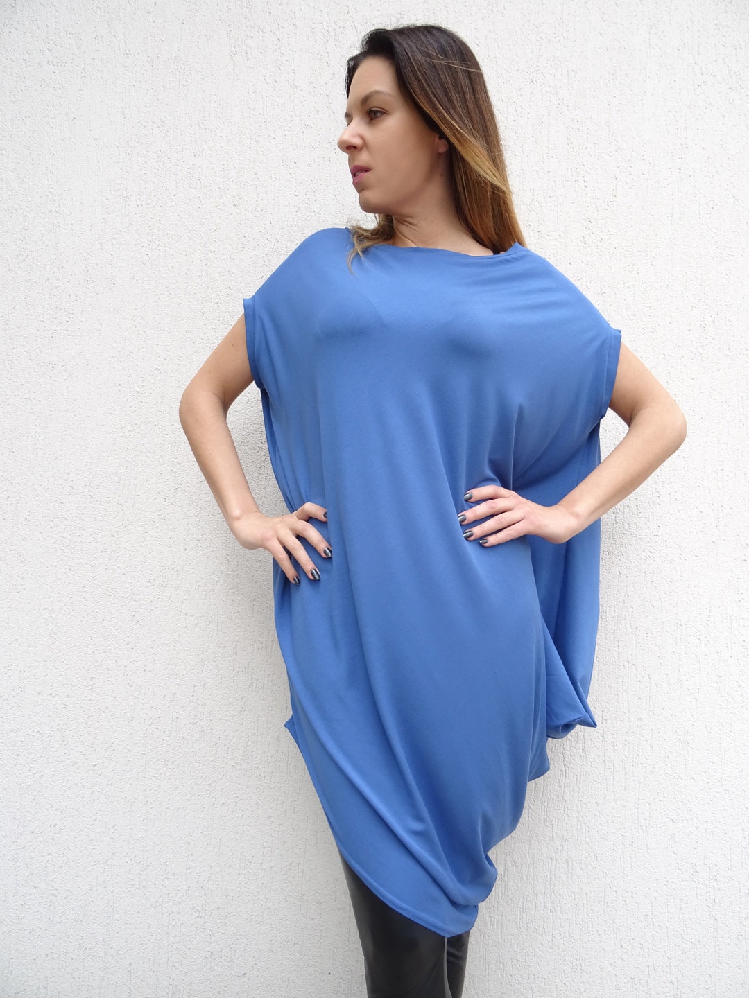 Plus Size Tunic/white Tunic/oversize Tunic/womens Tunic/asymmetric ...