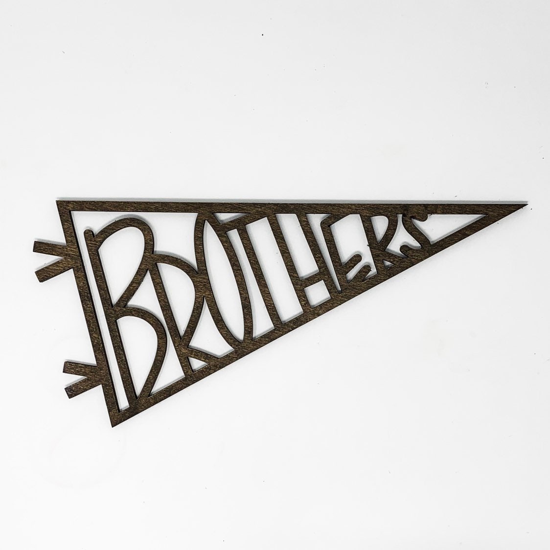 Brothers Wood Pennant Vintage Banner Flag Nursery Sign | Etsy