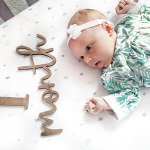 Baby Monthly Milestone Wood Cutouts Baby Shower Gift - Etsy Australia