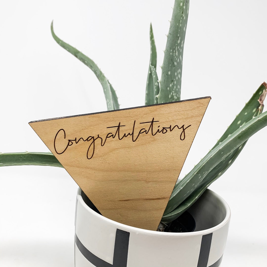 Congratulations Planter Tag - Good Luck Gift - Congratulations Gift ...