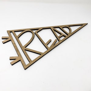 Read Wood Pennant, Vintage Banner Flag, Nursery Sign, Playroom Decor ...