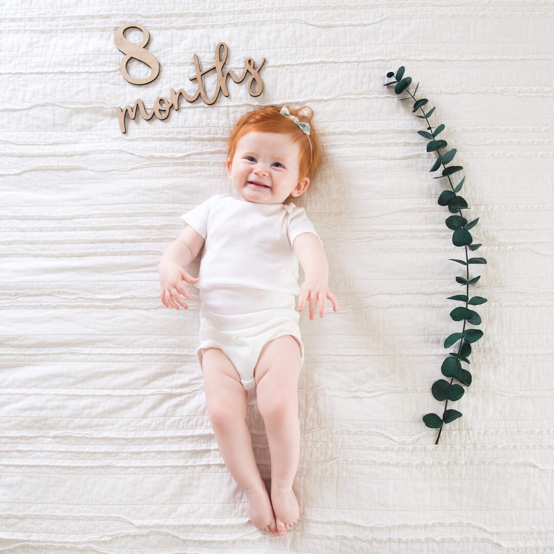 Baby Monthly Milestone Wood Cutouts Baby Shower Gift - Etsy Australia