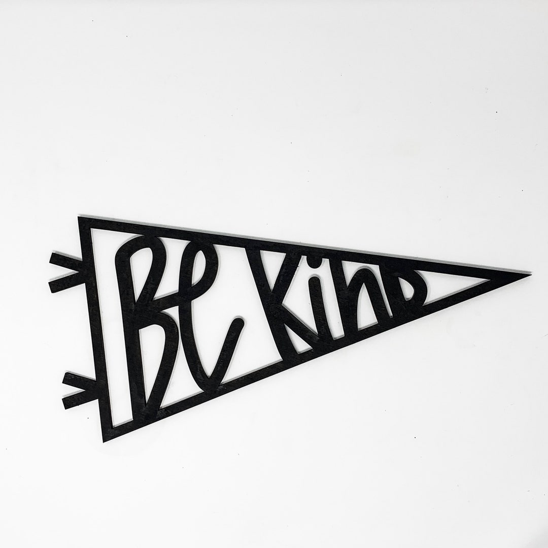 Be Kind Wood Pennant: Vintage Style Nursery Decor - Etsy