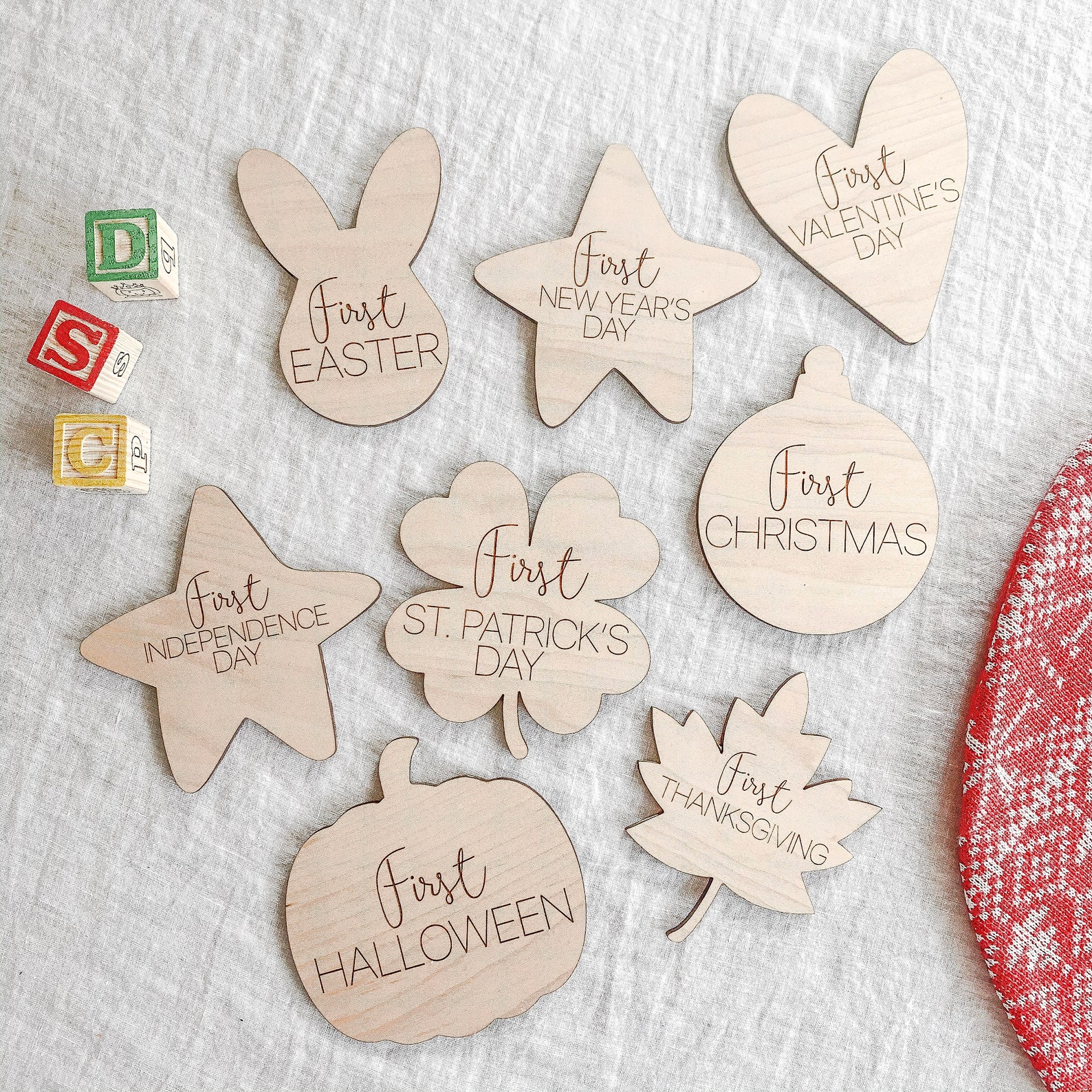 My First Holiday Wooden Sign Set My First Thanksgiving Babys - Etsy