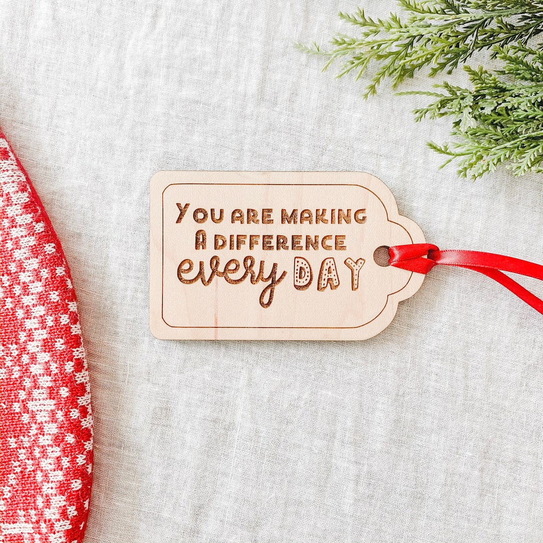 You Are Making A Difference Teacher Gift Tag - Teacher Appreciation ...