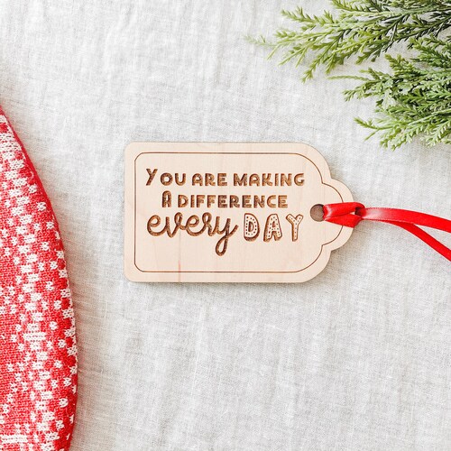 You Are Making A Difference Teacher Gift Tag Teacher - Etsy