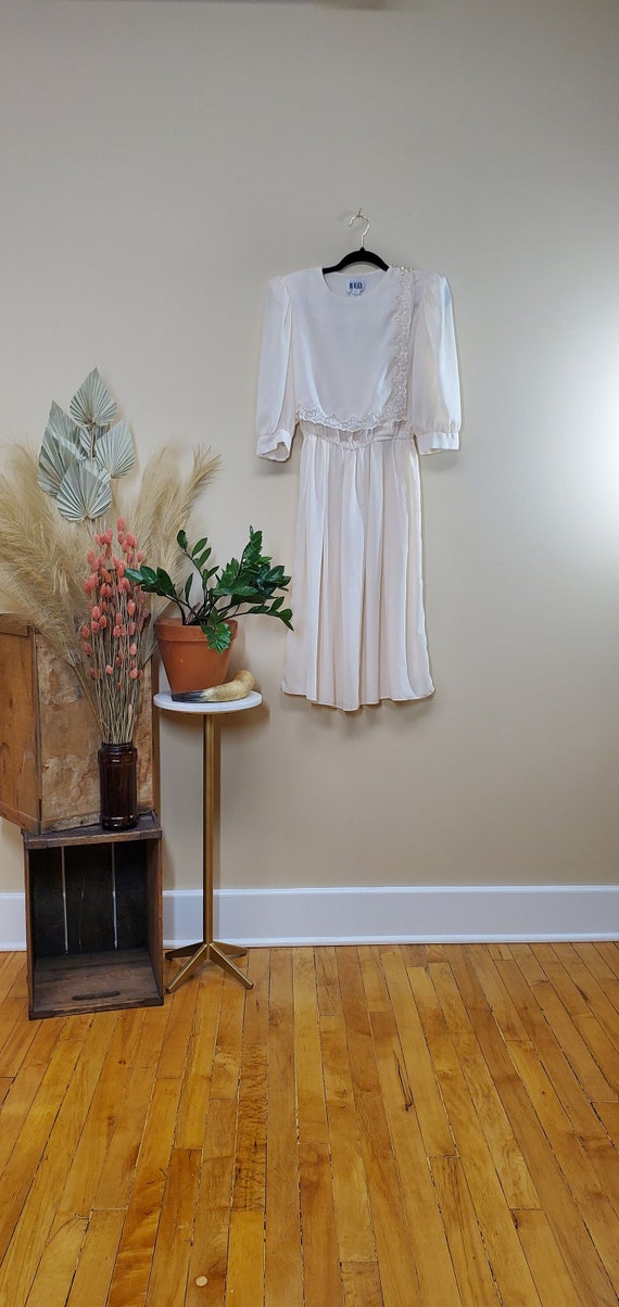 vintage cream colored dress - Gem