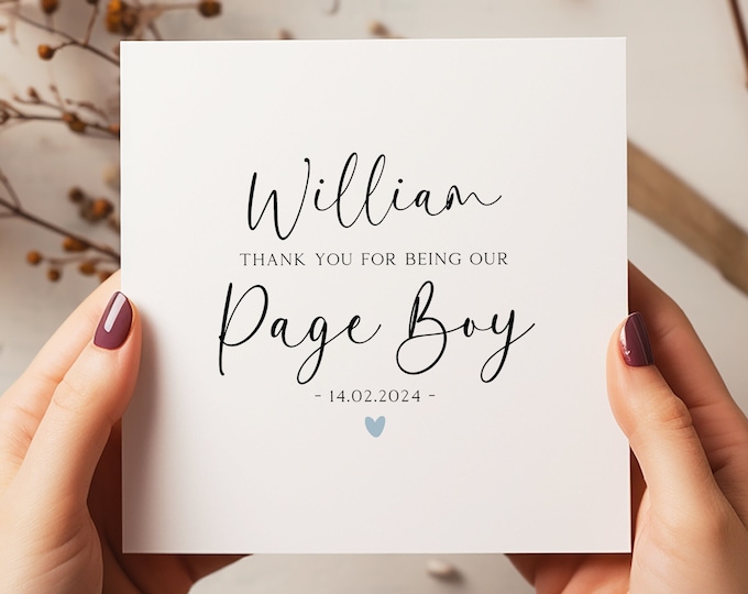 Thank You for Being Our Page Boy | Page Boy Gifts | Bridal Party Gifts ...